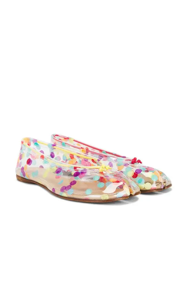 MAISON MARGIELA Tabi Ballerina Flat In Neutral - Transparent & Multicolor