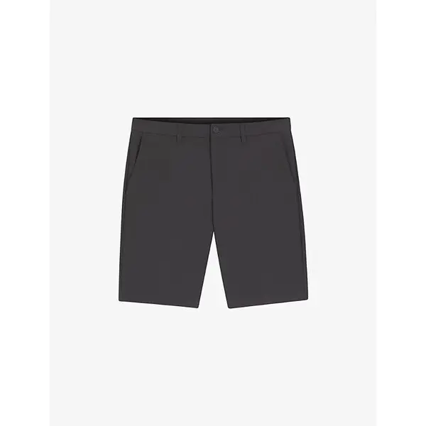 BOSS Straight-leg Stretch-woven Shorts With Brand Print