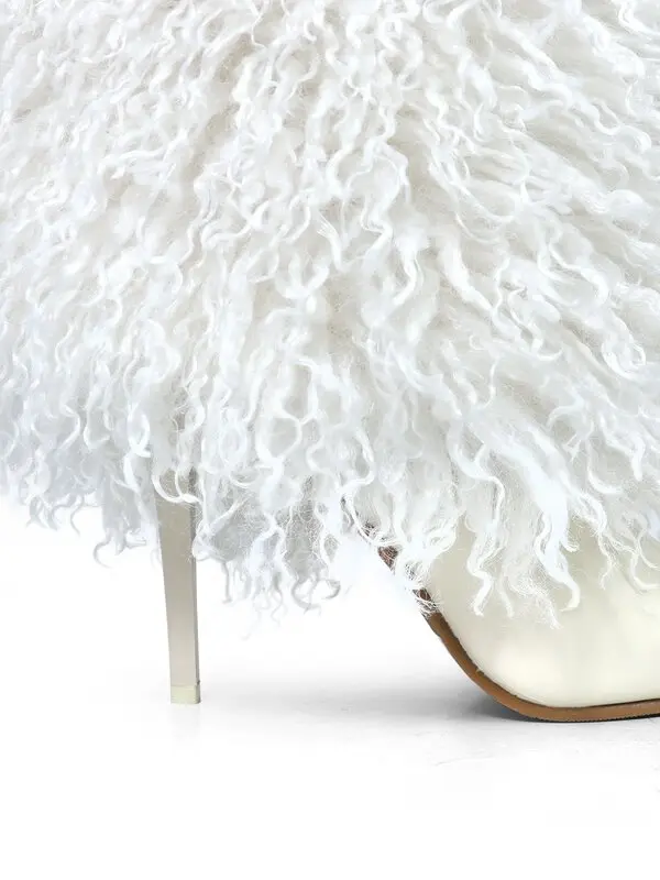Frederick's Of Hollywood Kiki Pointed Toe Fluffy Boot