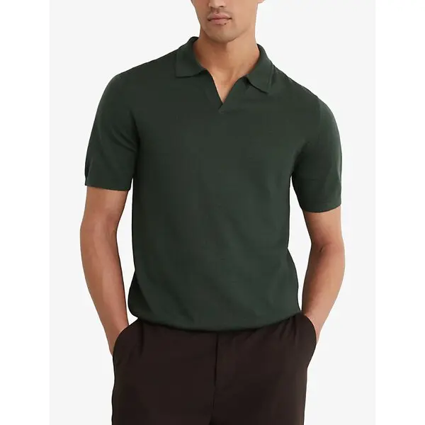 REISS Duchie Short-sleeved Wool Polo Shirt