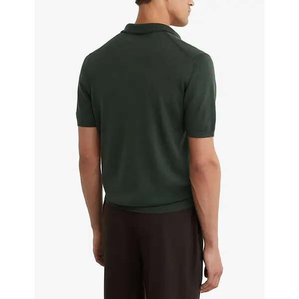 REISS Duchie Short-sleeved Wool Polo Shirt