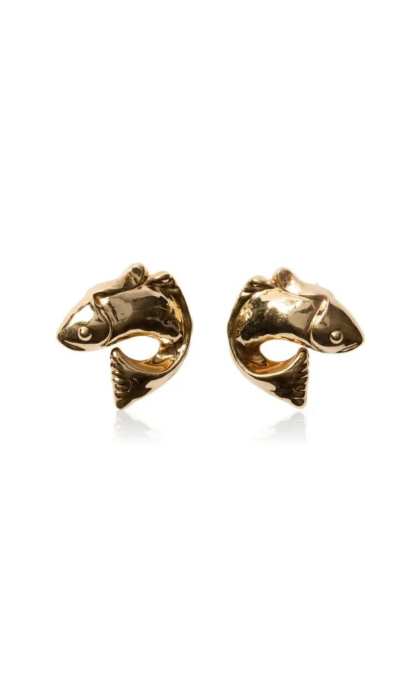 Jacquemus Les Boucles Poisson Copper-brass Earrings - Gold
