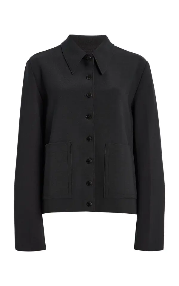 BIRROT Lay3 Point Collar Crepe Jacket