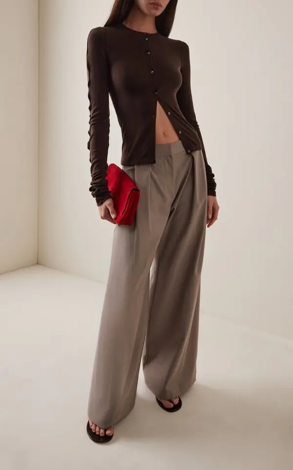 BIRROT Line Poplin Cardigan