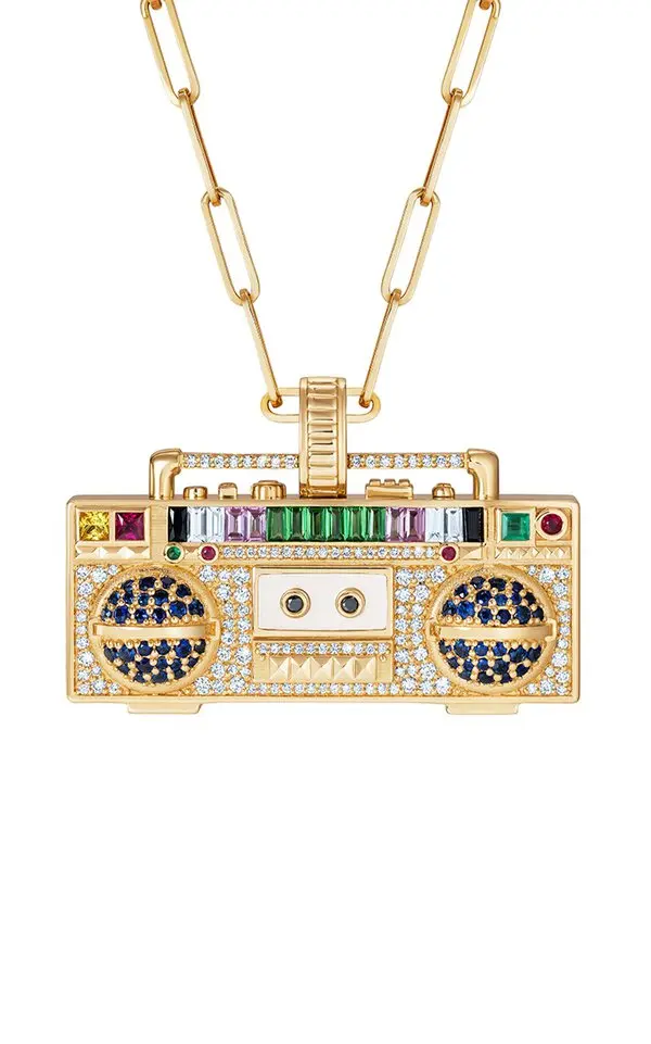 NEVERNOT Feel The Rhythm 14k Yellow Gold Necklace - Multi