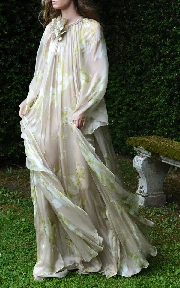 Elie Saab Silk-chiffon Caftan