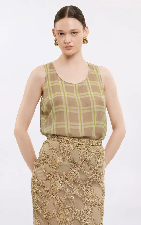 Elie Saab Silk Tank Top