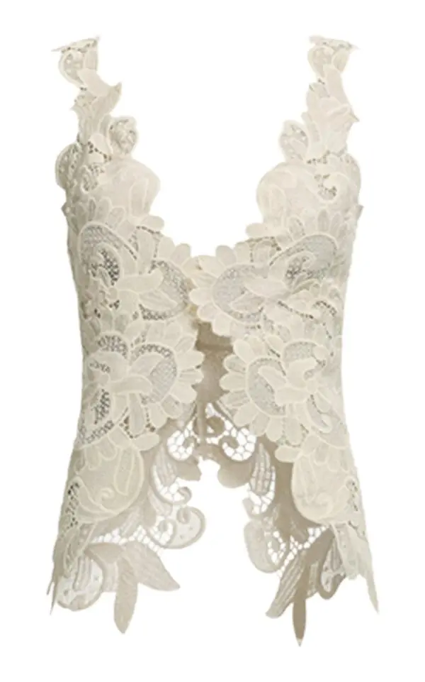 Elie Saab Macrame Lace Top