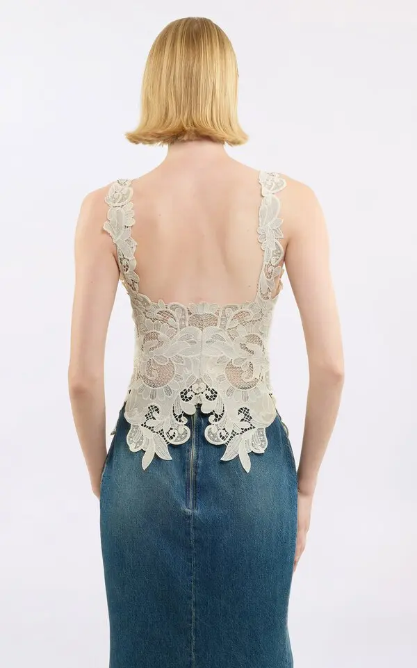 Elie Saab Macrame Lace Top