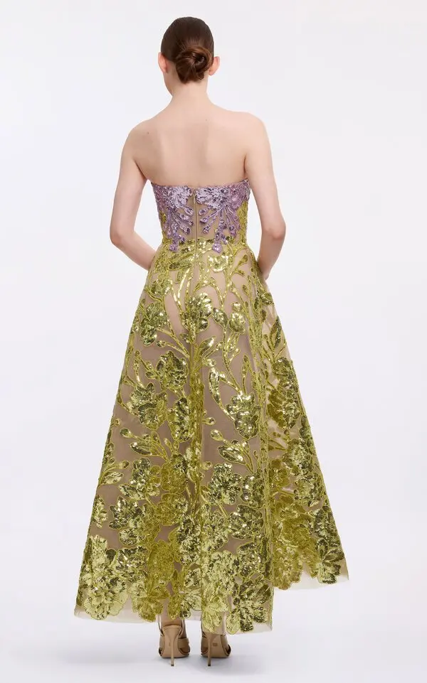 Elie Saab Embroidered Sequined Gown