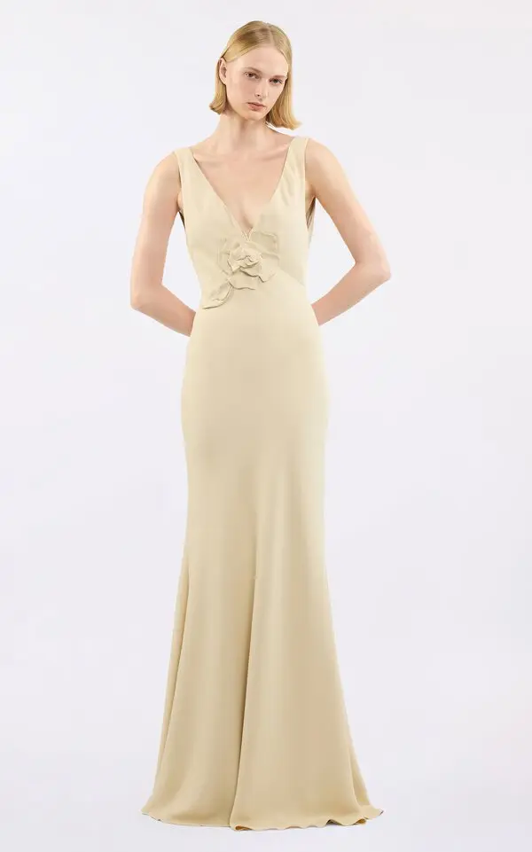 Elie Saab Floral-embellished Maxi Dress