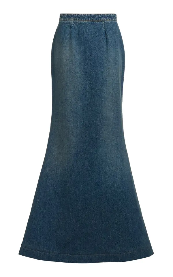 Elie Saab Denim Maxi Skirt