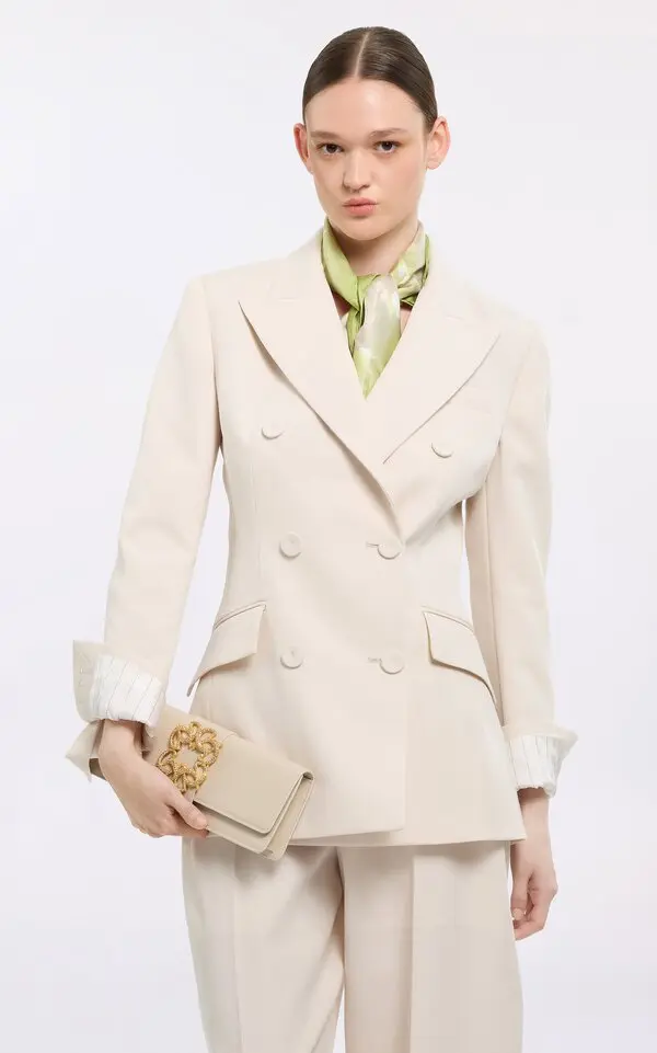 Elie Saab Double-breasted Wool-blend Jacket