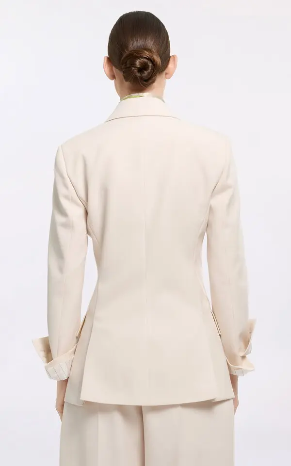 Elie Saab Double-breasted Wool-blend Jacket