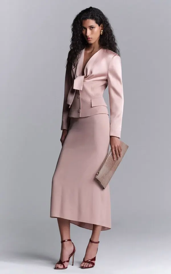 Elie Saab Front-tie Satin Jacket