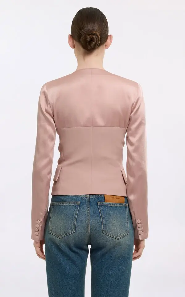 Elie Saab Front-tie Satin Jacket
