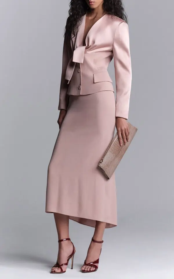Elie Saab Front-tie Satin Jacket