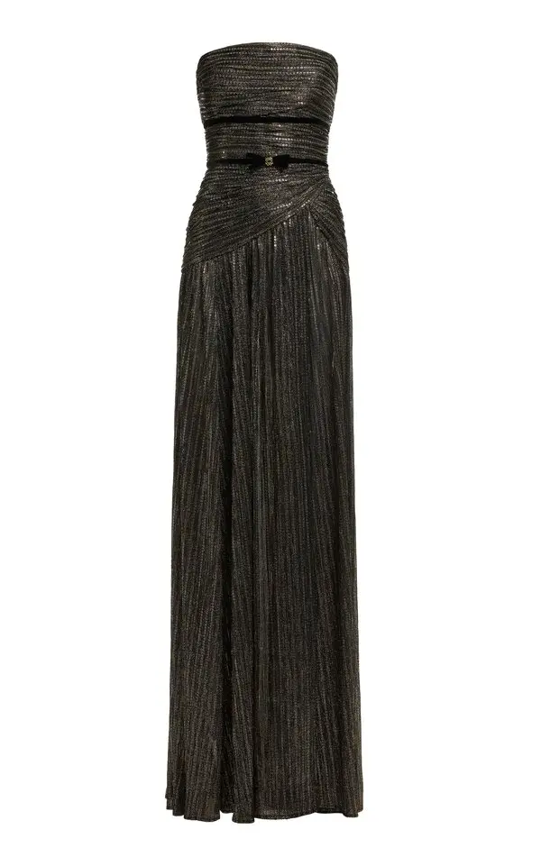 Elie Saab Draped Sequin Gown