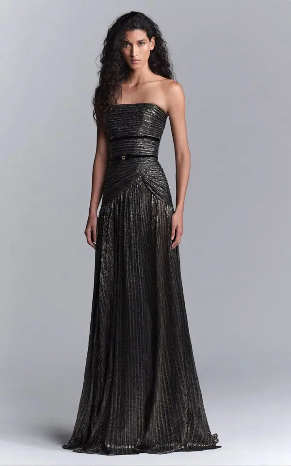 Elie Saab Draped Sequin Gown