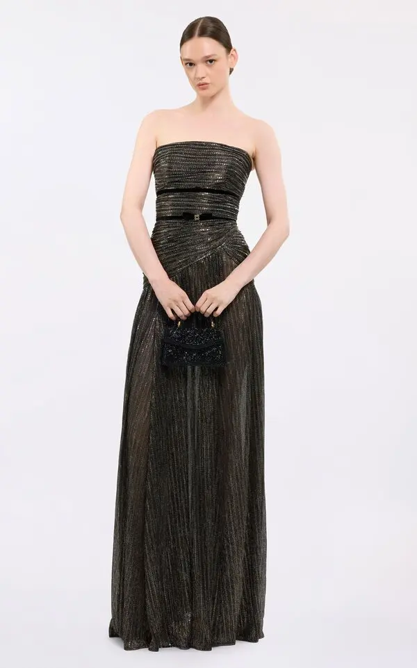 Elie Saab Draped Sequin Gown
