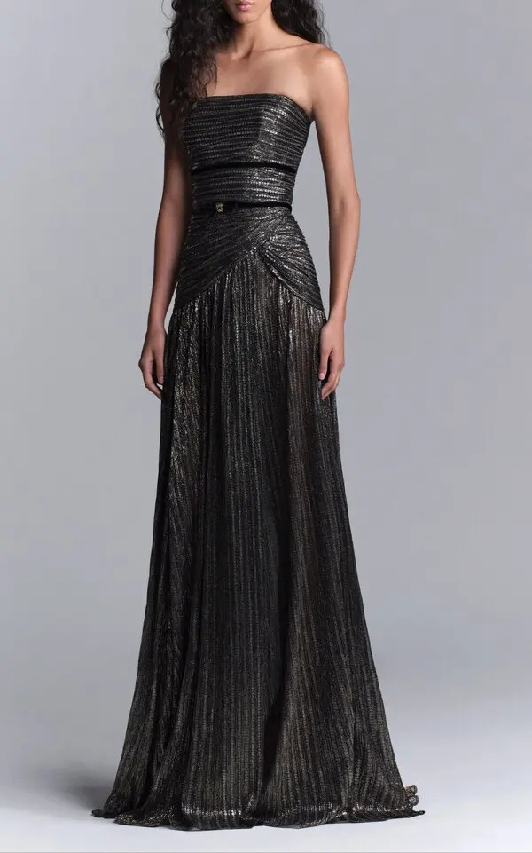 Elie Saab Draped Sequin Gown
