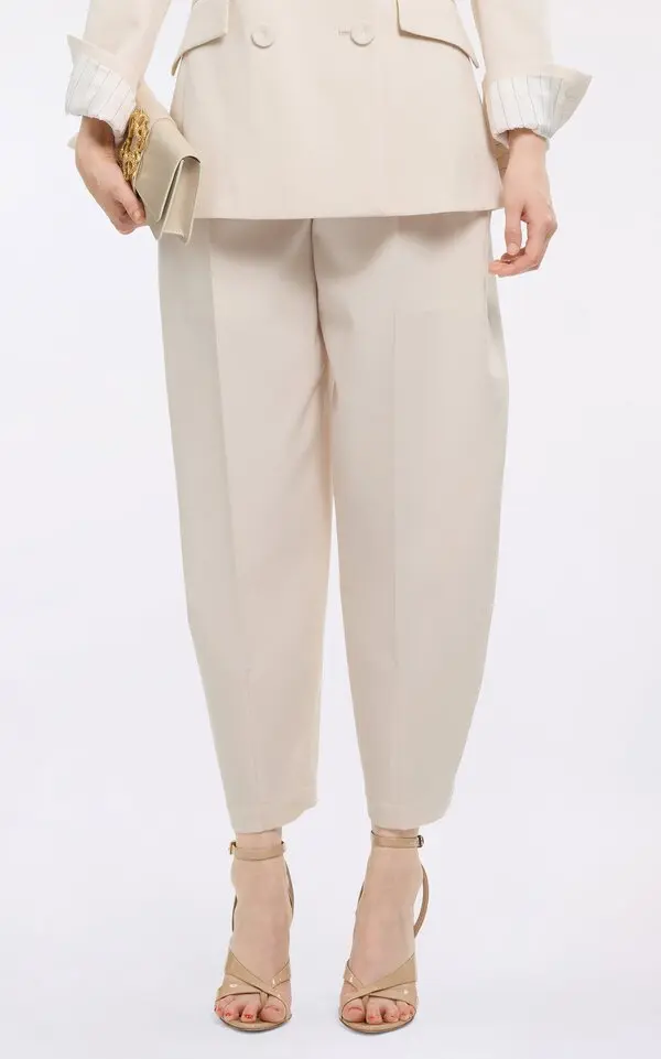 Elie Saab Mid-rise Pleated Pegged Pants