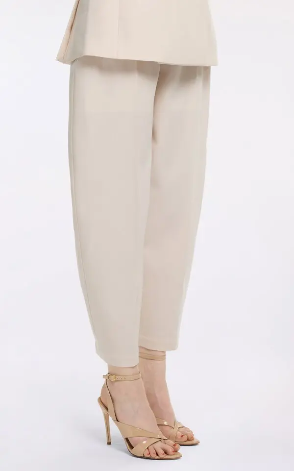 Elie Saab Mid-rise Pleated Pegged Pants