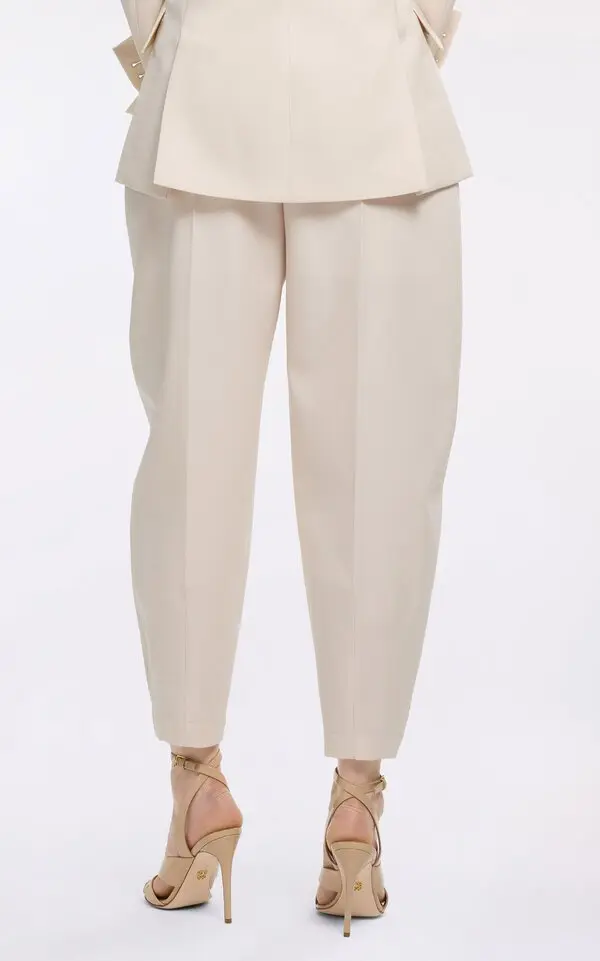 Elie Saab Mid-rise Pleated Pegged Pants