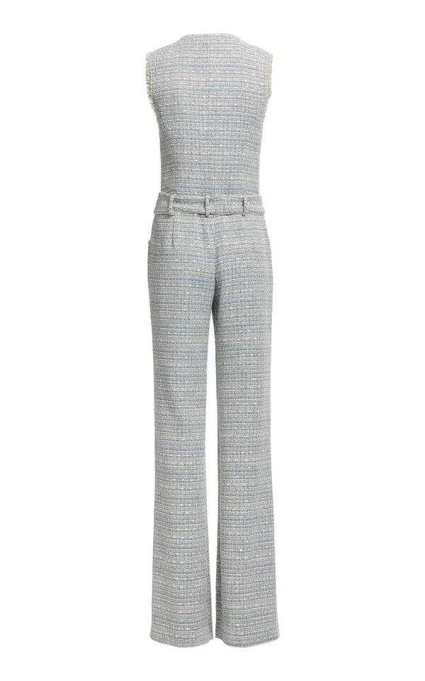 Elie Saab Tweed Cotton-blend Jumpsuit