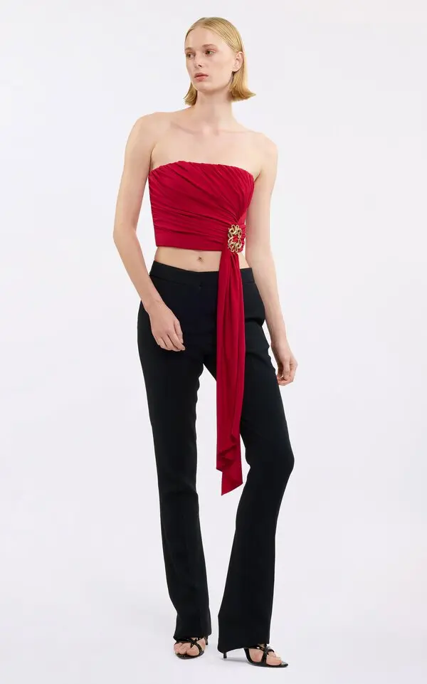 Elie Saab Asymmetrical Draped Corset