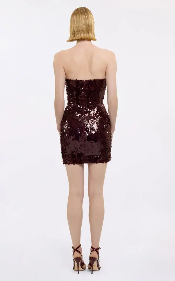 Elie Saab Sequin-embellished Strapless Mini Dress