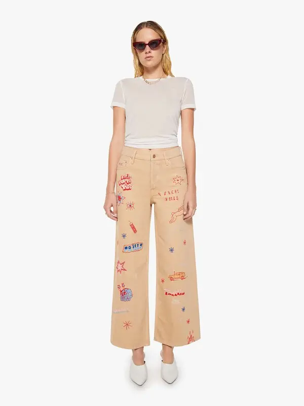 MOTHER Mid Rise Double Dip Nerdy Jeans - Khaki
