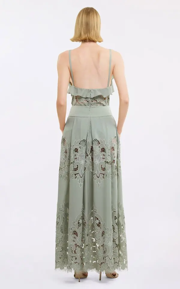Elie Saab Ruffle-trim Lace Top