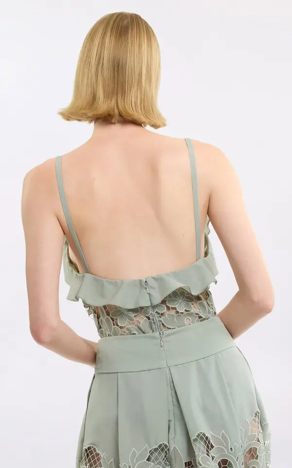 Elie Saab Ruffle-trim Lace Top