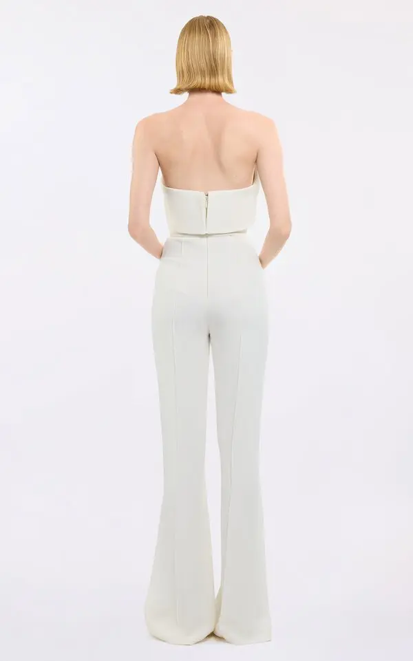 Elie Saab Asymmetrical Fold Over Top Jumpsuit