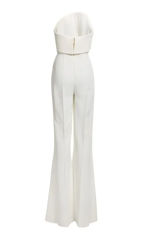 Elie Saab Asymmetrical Fold Over Top Jumpsuit