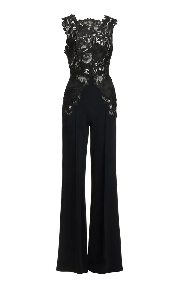 Elie Saab Lace-top Jumpsuit