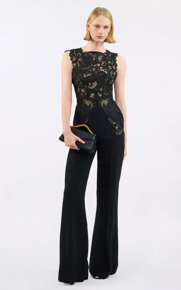 Elie Saab Lace-top Jumpsuit