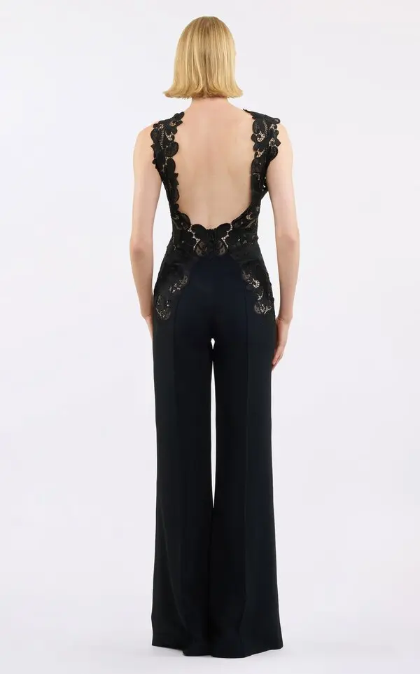 Elie Saab Lace-top Jumpsuit