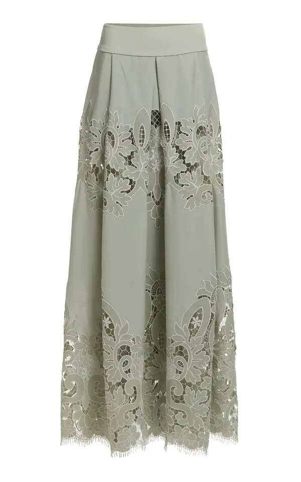 Elie Saab Lace-insert Midi Skirt