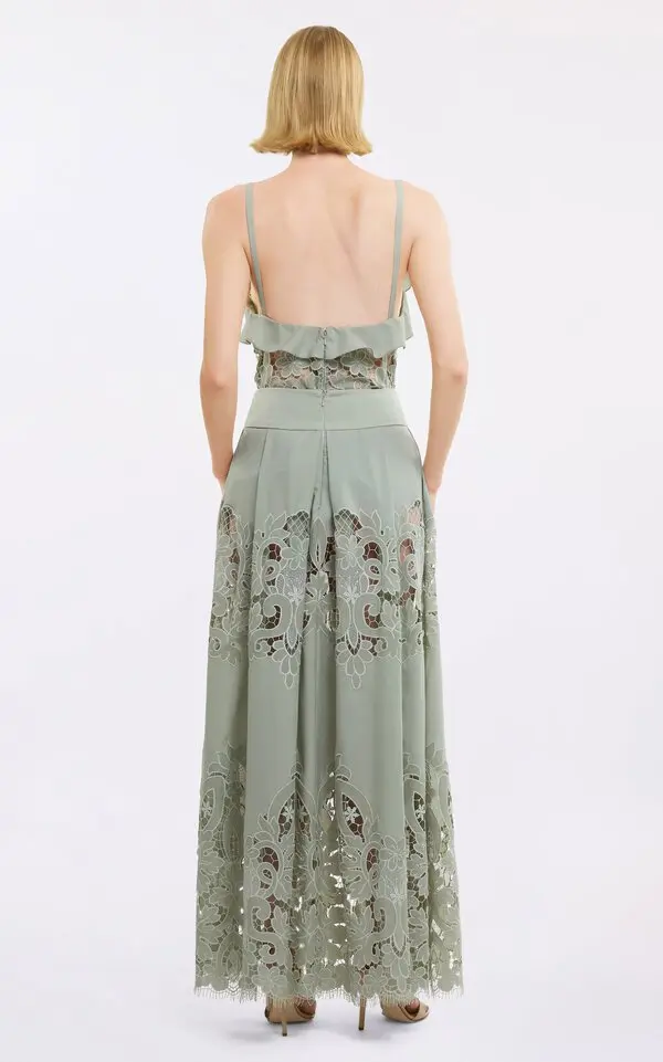 Elie Saab Lace-insert Midi Skirt
