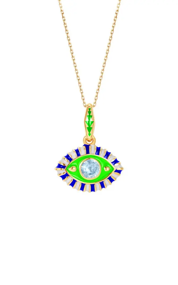 NEVERNOT Life In Colour 14k Yellow Gold Necklace - Multi