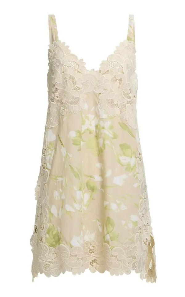 Elie Saab Lace-insert Mini Dress