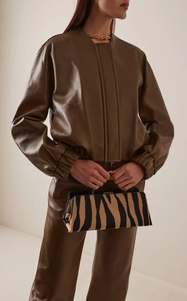 VERAFIED Clair Zebra Calf Hair Bag