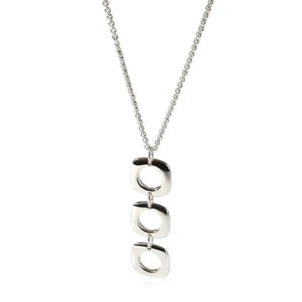 Tiffany & Co. Sterling Silver Square Cushion Pendant