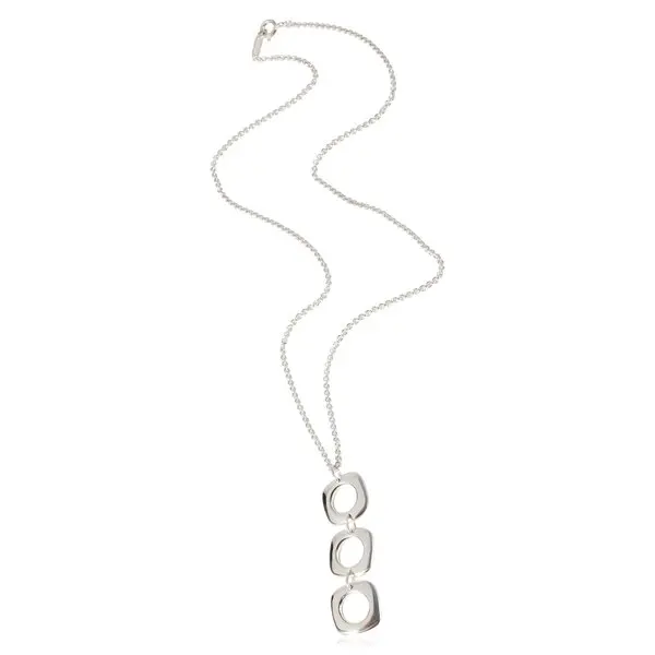 Tiffany & Co. Sterling Silver Square Cushion Pendant