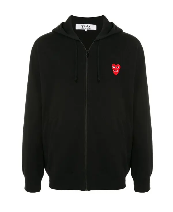 Comme Des Garçons Embroidered Logo Hoodie