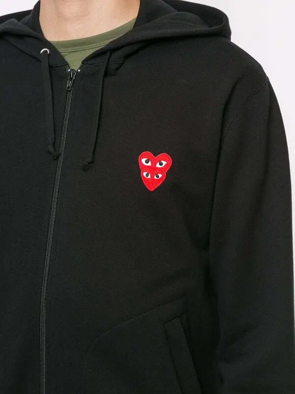 Comme Des Garçons Embroidered Logo Hoodie