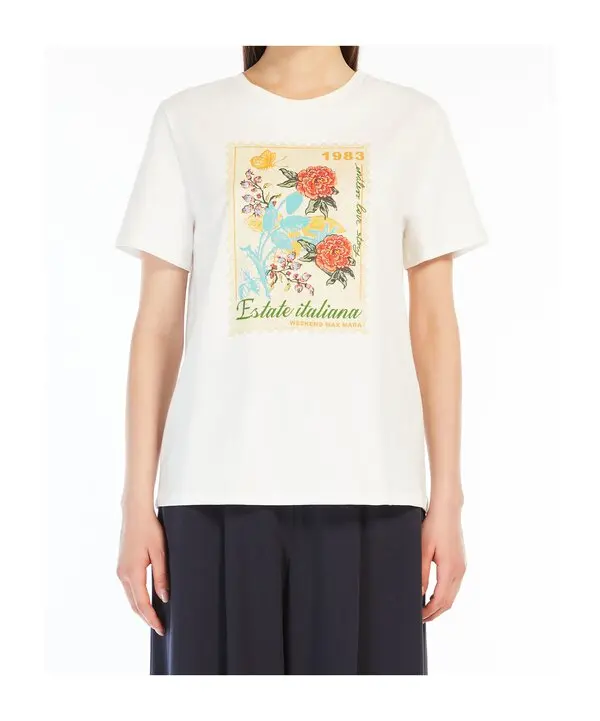 Max Mara Graphic Print T-shirt - White