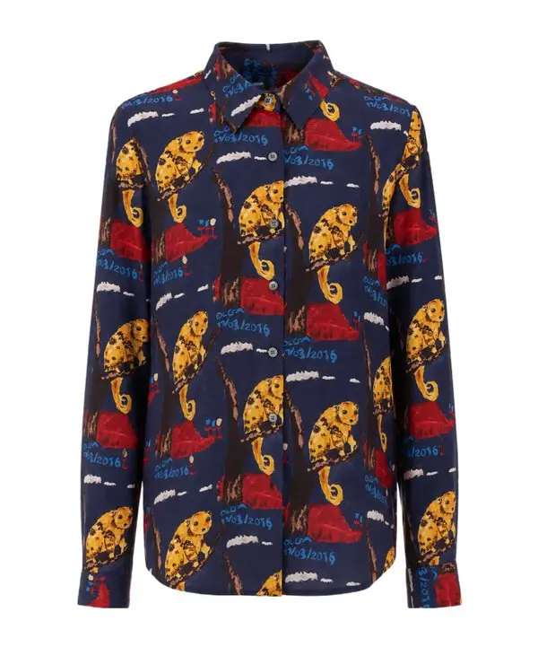 LAURA URBINATI Printed Shirt - Blue